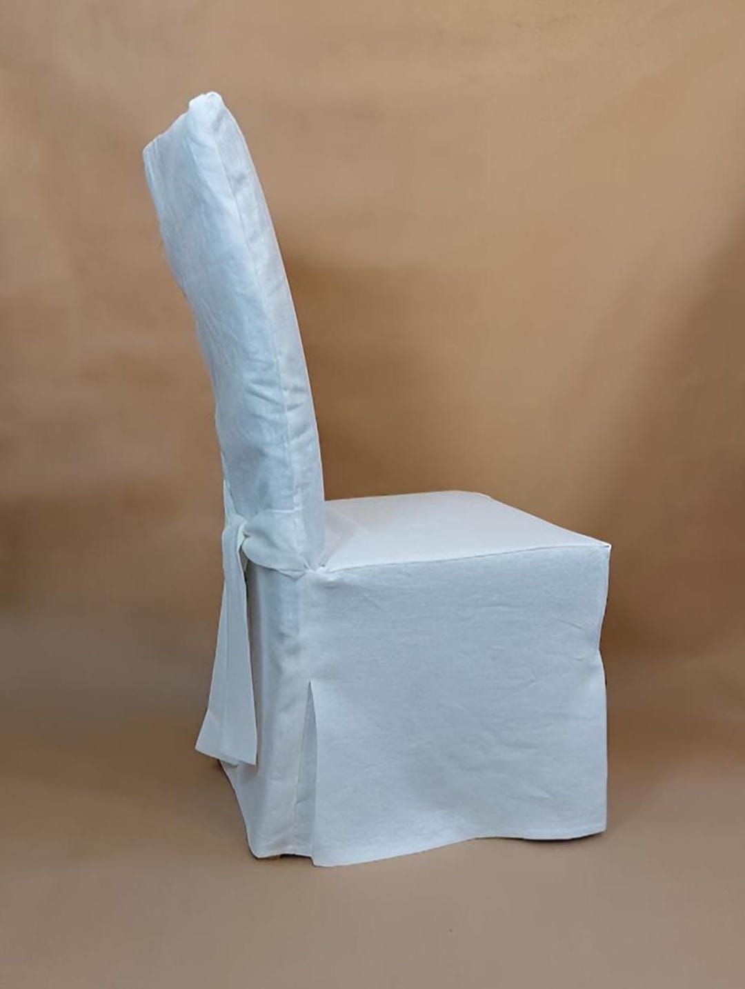 Natural Linen Chair Cover, Custom Order Chair Slipcover, Linen Chair ...