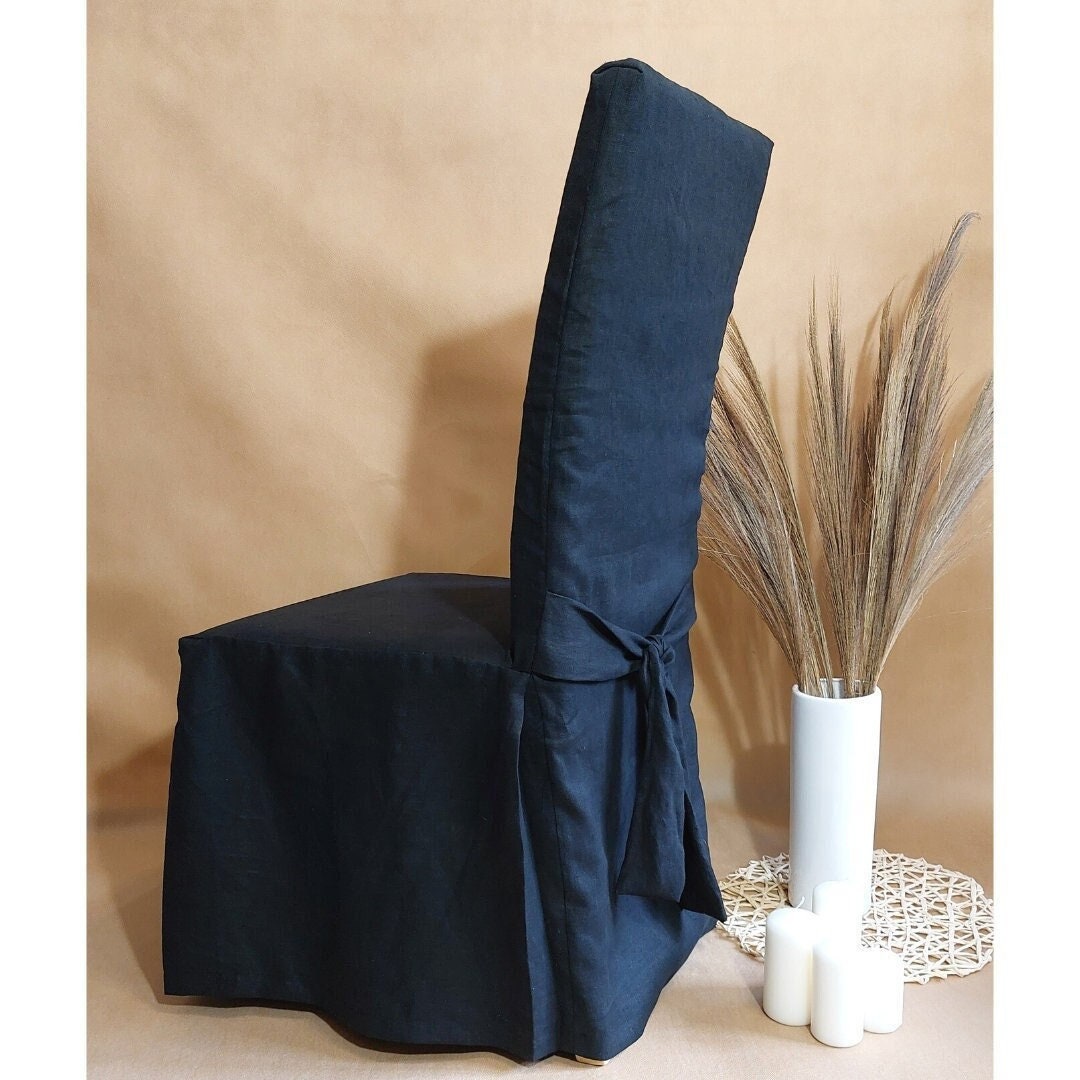 Linen Chair Slipcover, Natural Linen Chair Cover, Linen Chair Cover ...