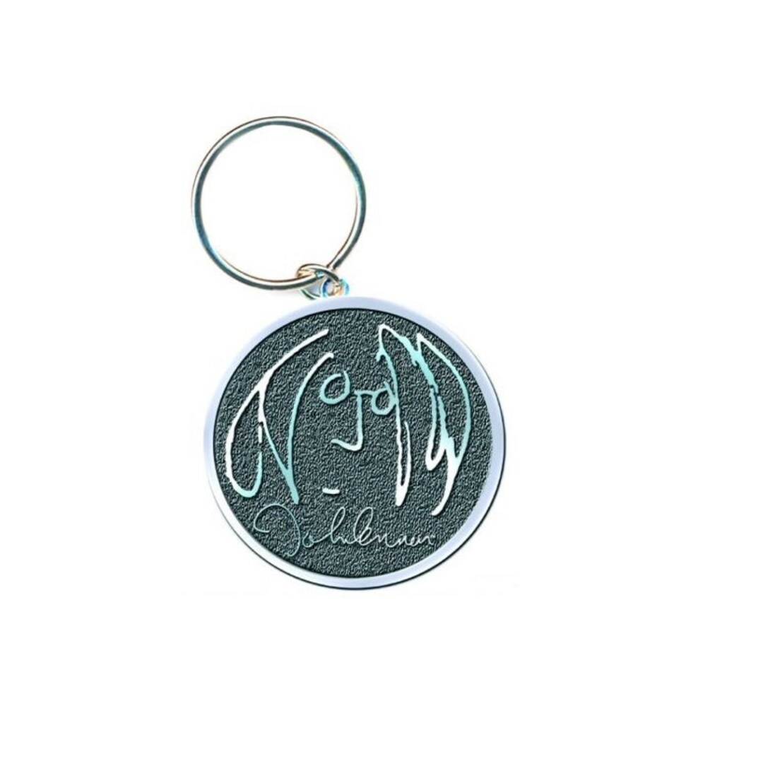 John Lennon Self Portrait Circle Keychain metal Die Cast - Etsy