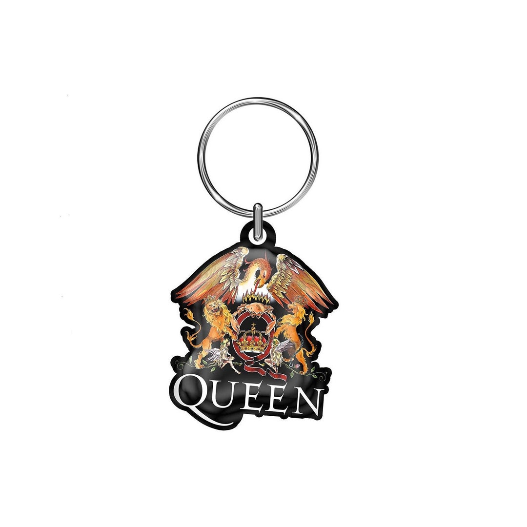 Queen Crest Logo Keychain metal Die Cast Relief Music Band Key Chain - Etsy