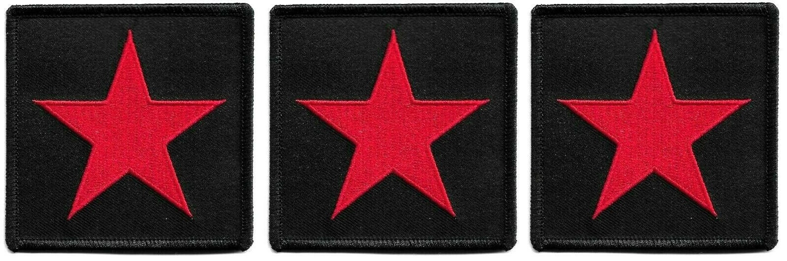 The Red Star on Black Patch - Iron or Sew on - Logo Symbol Patch - Etsy