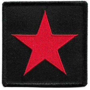 The Red Star on Black Patch - Iron or Sew on - Logo Symbol Patch - Etsy