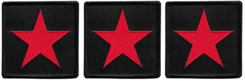 The Red Star on Black Patch - Iron or Sew on - Logo Symbol Patch - Etsy