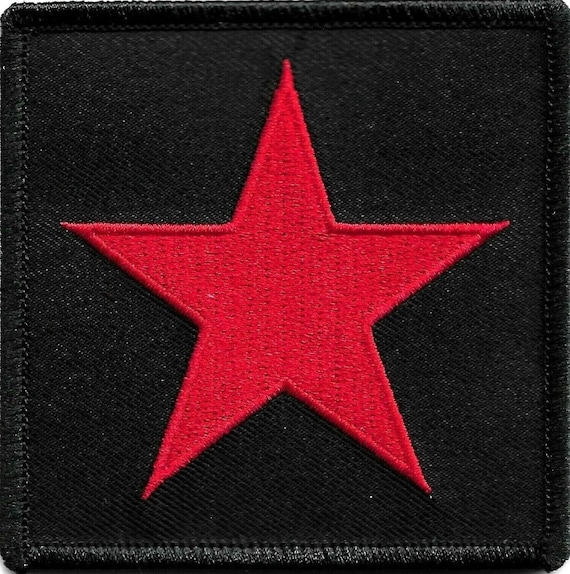 The Red Star on Black Patch Iron or Sew on Logo Symbol - Etsy
