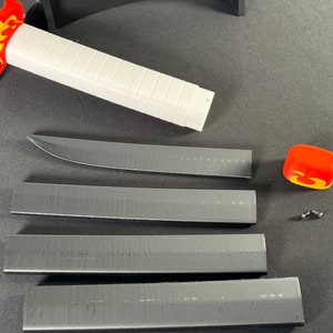 32" Collapsible Retractable Sword Katana Replaceable Blade , 3D Printed ...