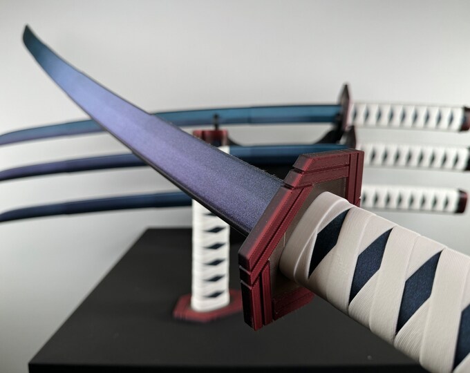 32" Collapsible Retractable Sword Katana Replaceable Blade , 3D Printed ...
