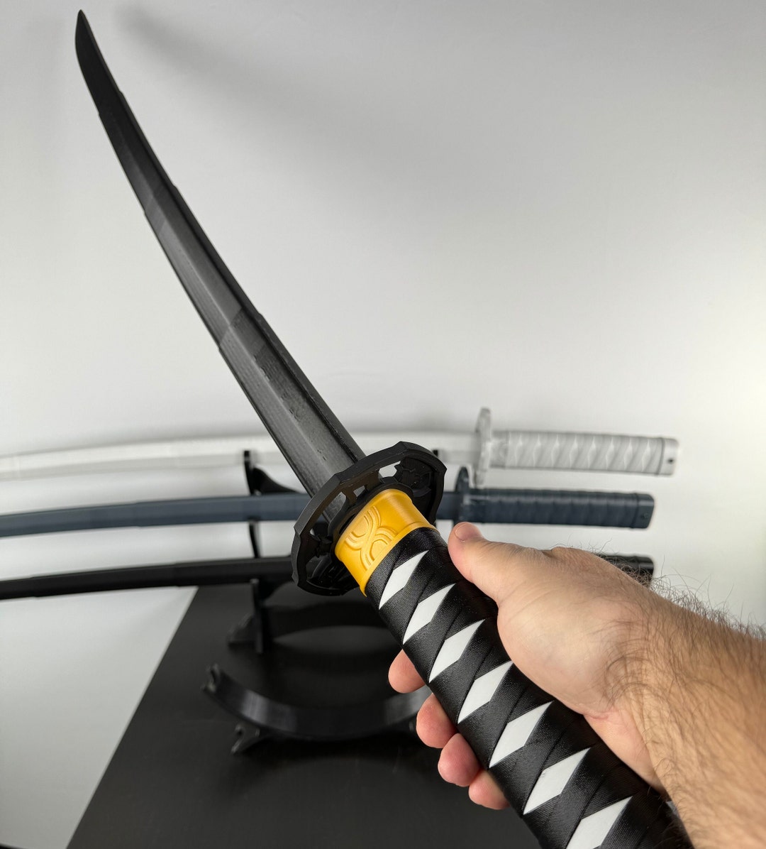 32" Collapsible Retractable Sword Katana Replaceable Blade , 3D Printed ...