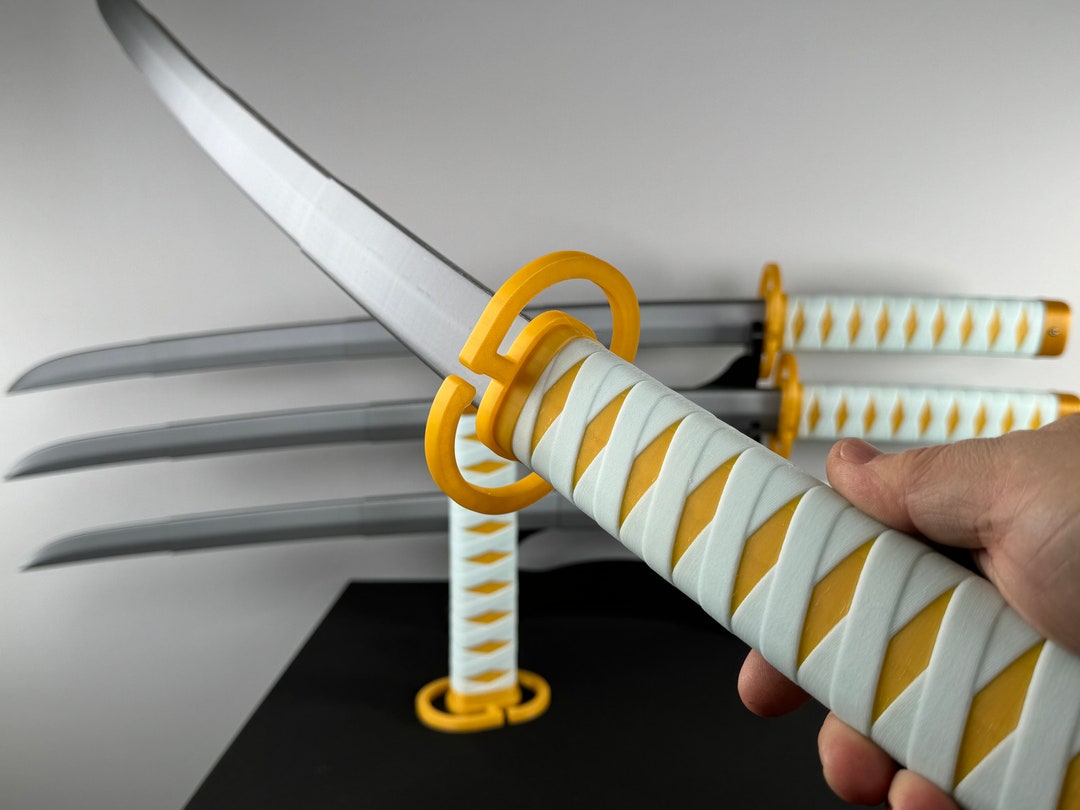 32" Collapsible Retractable Sword Katana Replaceable Blade , 3D Printed ...