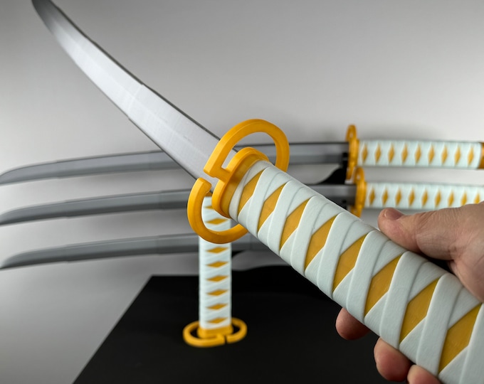 32" Collapsible Retractable Sword Katana Replaceable Blade , 3D Printed ...