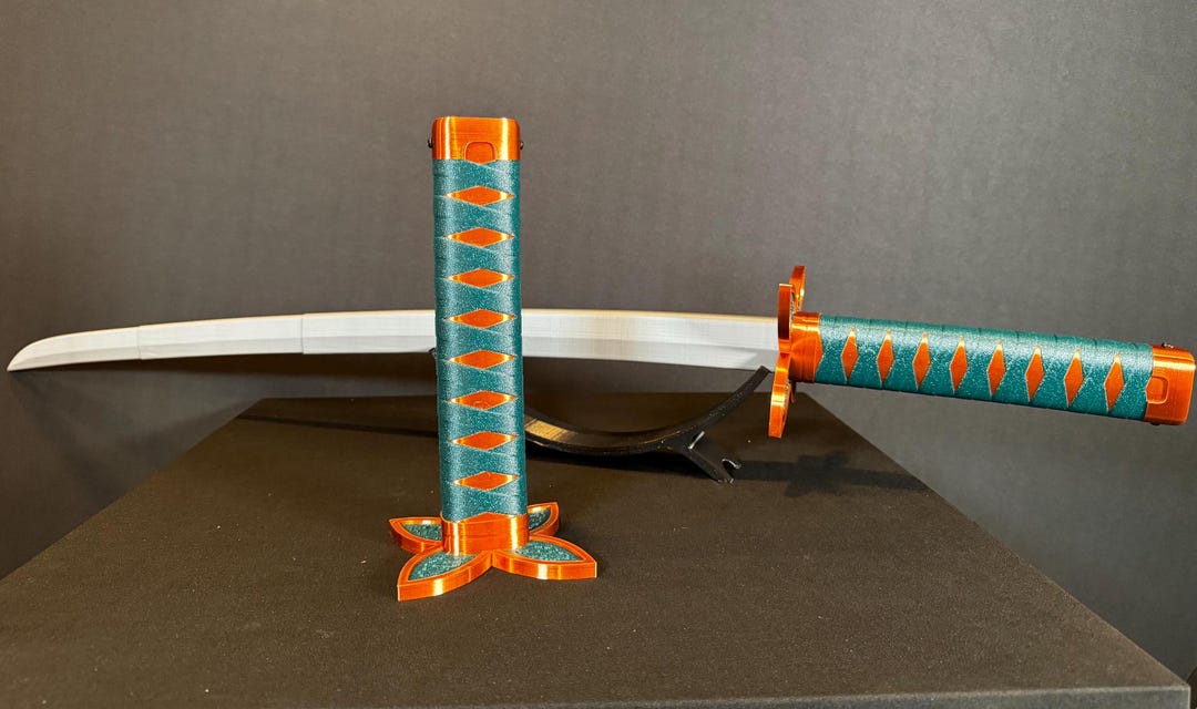 32" Collapsible Retractable Sword Katana Replaceable Blade , 3D Printed ...