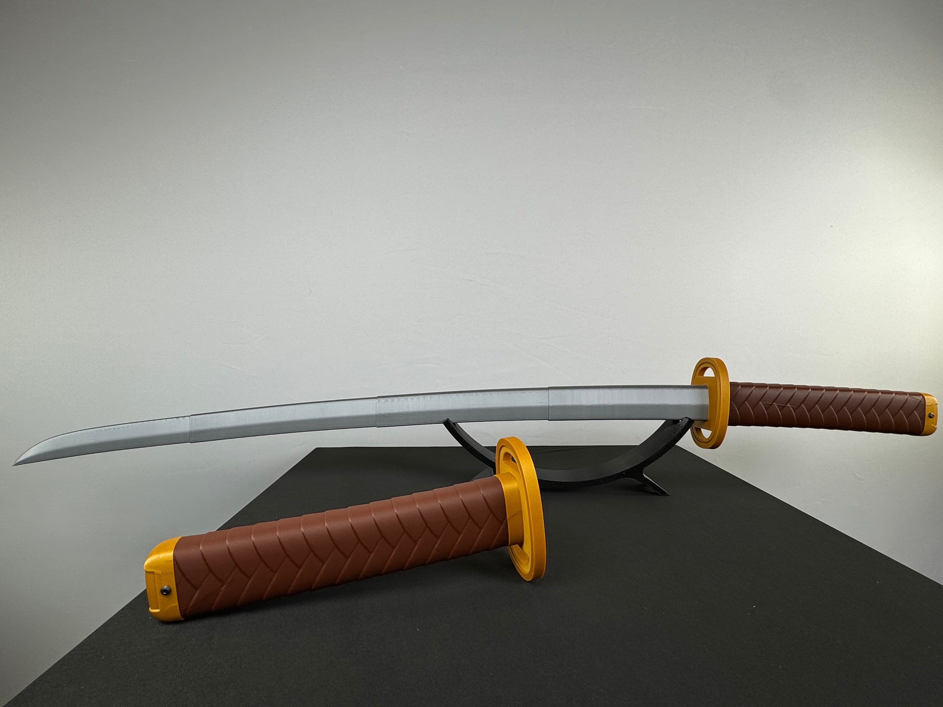 32" Collapsible Retractable Sword Katana Replaceable Blade , 3D Printed ...