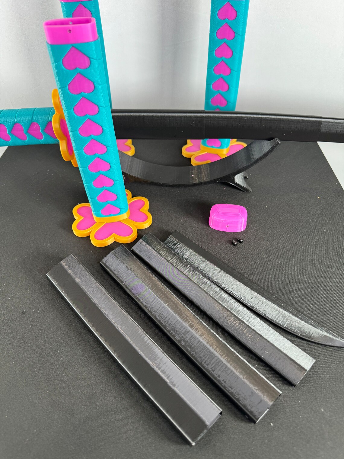 32" Collapsible Retractable Sword Katana Replaceable Blade , 3D Printed ...