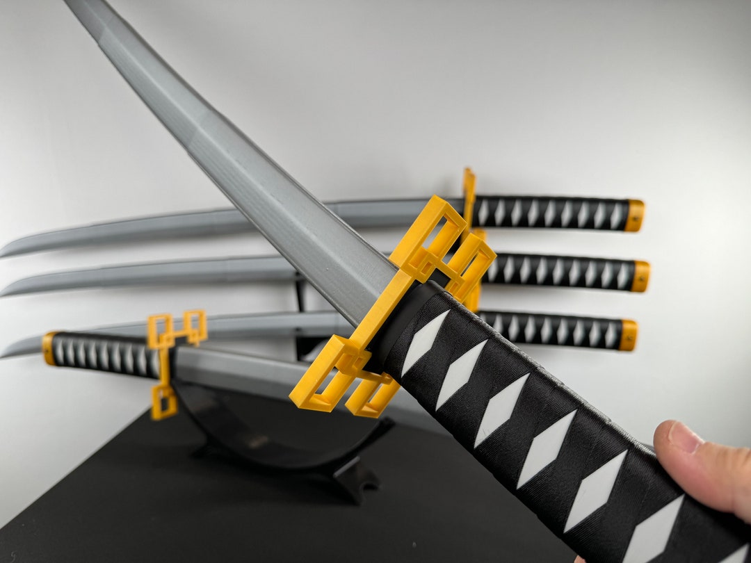 32" Collapsible Retractable Sword Katana Replaceable Blade , 3D Printed ...