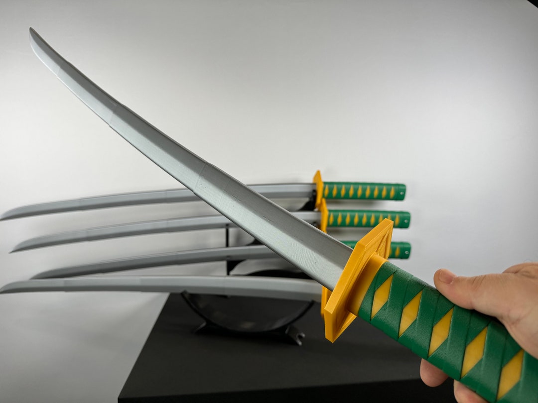 32 Collapsible Retractable Sword Katana Replaceable Blade , 3D Printed ...