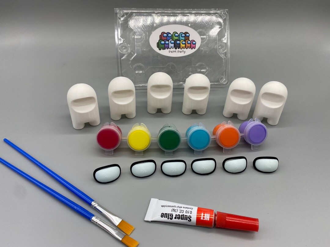 Paint Your Own Among Us Crewmate!! Among Us Fan Art !! 6 Pack Paint ...