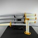 32" Collapsible Retractable Sword Katana Replaceable Blade , 3D Printed ...