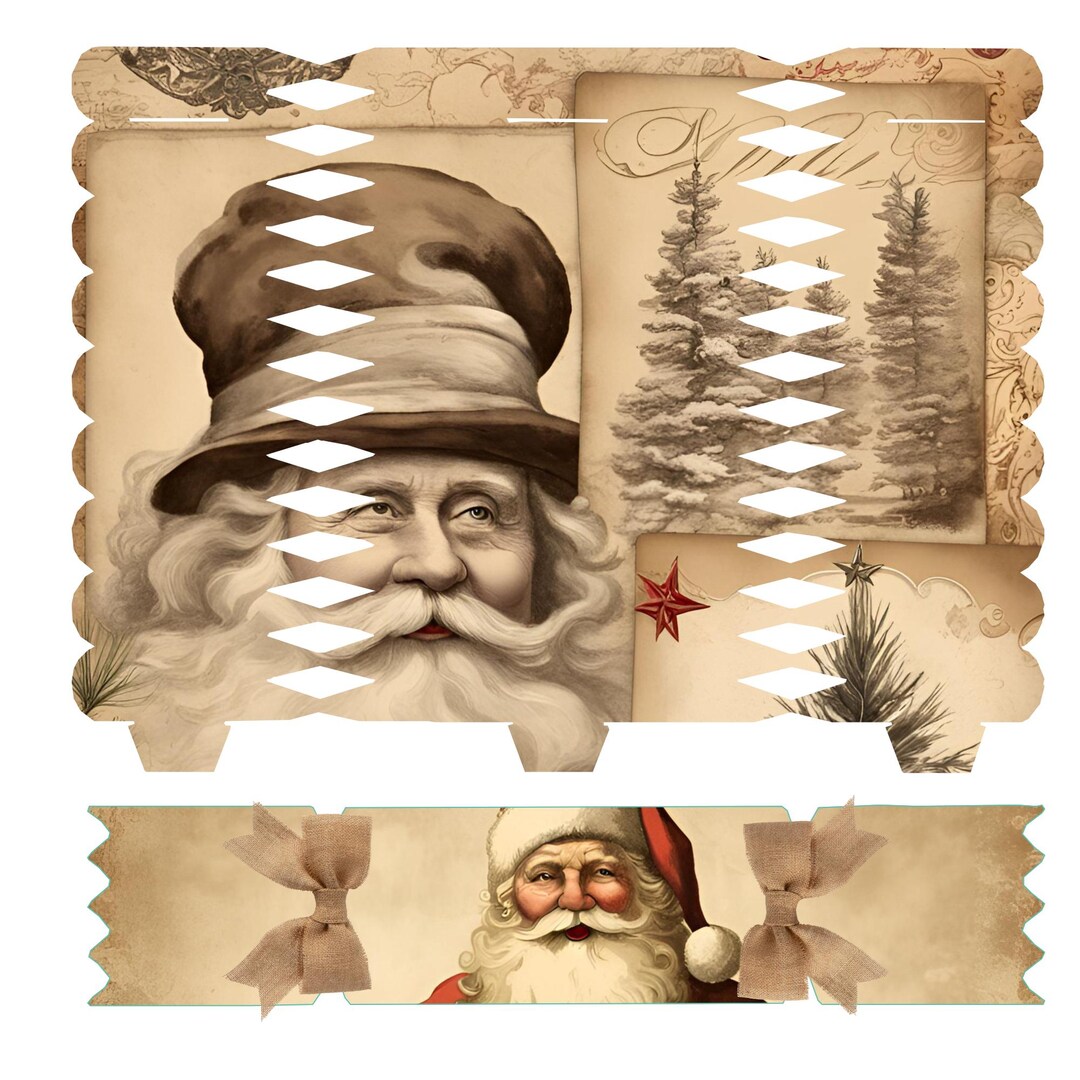 Vintage Christmas DIY Crackers: Personalized, Includes Ribbons & Snaps ...