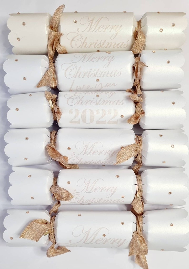Luxury Custom Christmas Crackers Rose Gold Personalised Bonbons ...