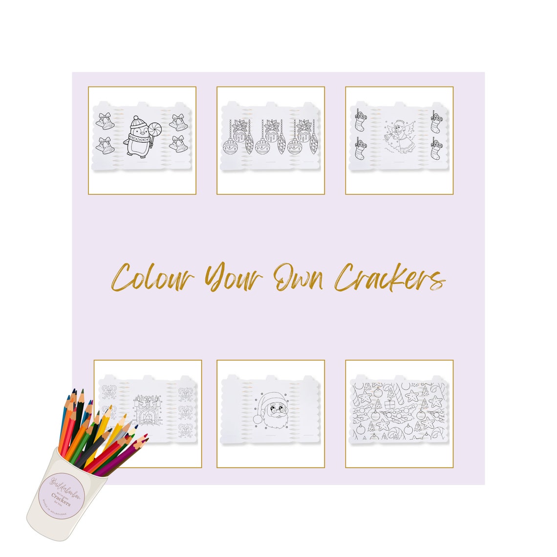 Christmas Crackers, Colour Your Own DYI Crackers, Fill Your Own ...