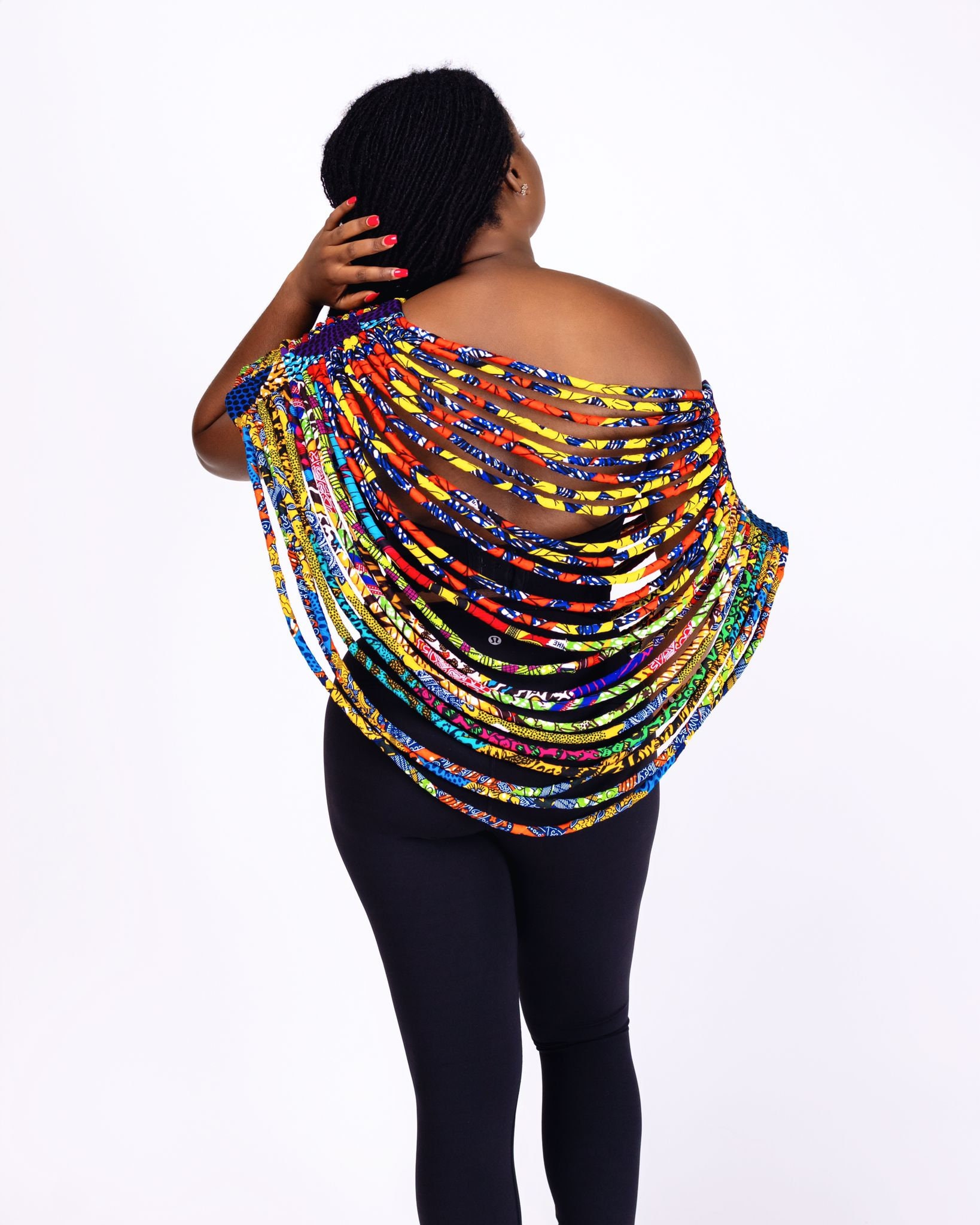 Ankara Fabric Cord Cape Necklace - Etsy
