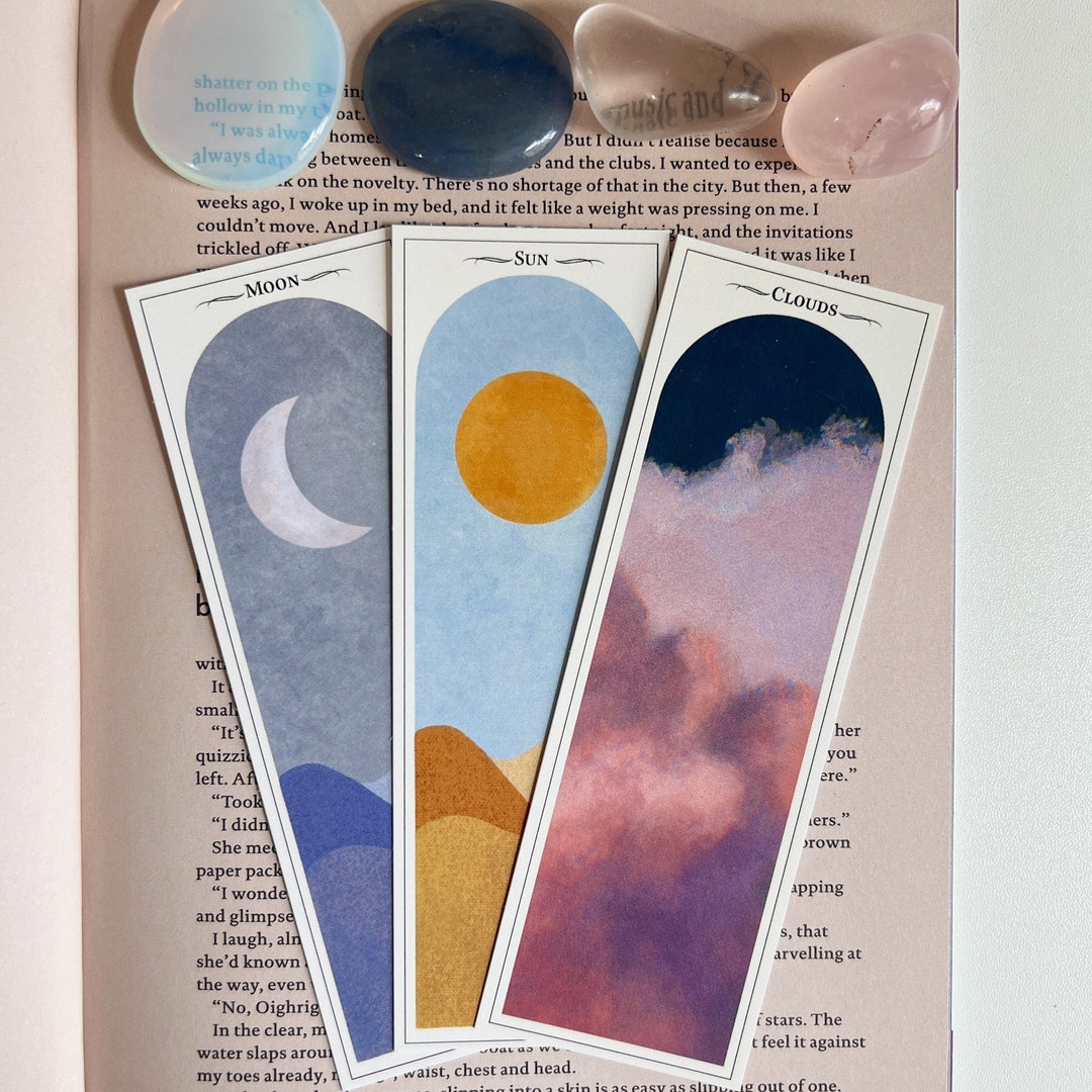Sun Moon Cloud Bookmark Set - Celestial Sky Reading Accessories ...