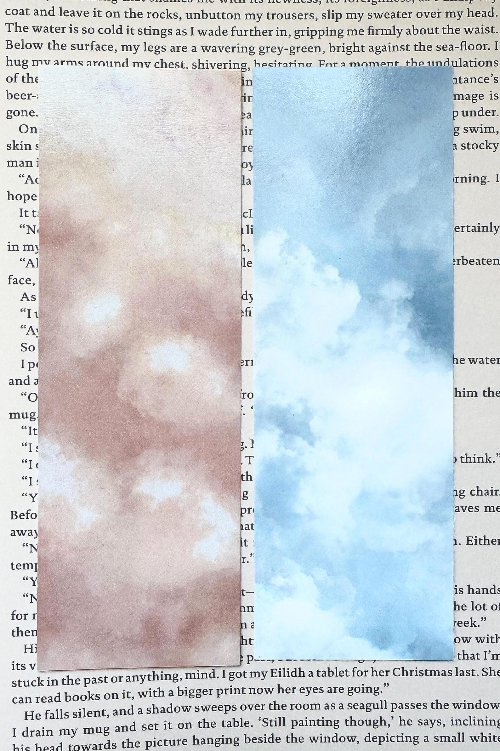Whimsical Cloud Bookmark Set-pink & Blue Pastel Bookmarks for Book ...
