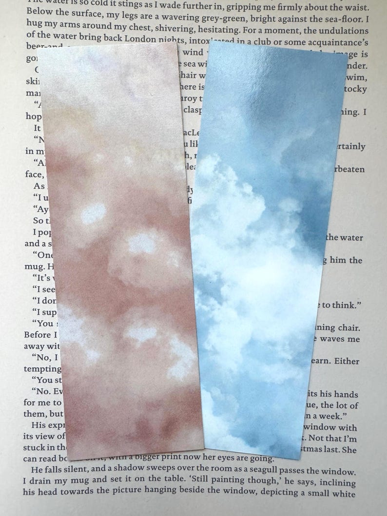 Whimsical Cloud Bookmark Set-pink & Blue Pastel Bookmarks for Book ...