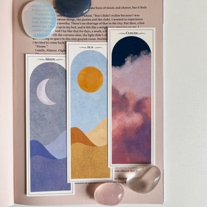 Sun Moon Cloud Bookmark Set - Celestial Sky Reading Accessories ...