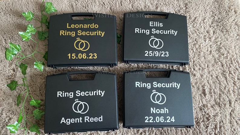Personalised Ring Security Box Ring Security Case Wedding - Etsy