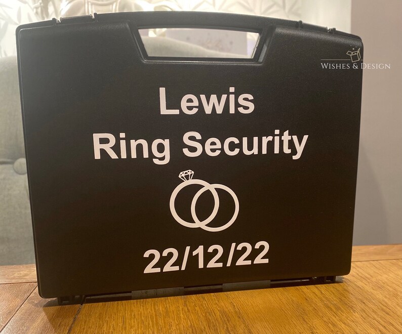 Personalised Ring Security Box Ring Security Case Wedding - Etsy