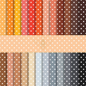 101 Polka Dot White Digital Paper Pack, Instant Downloads Seamless ...