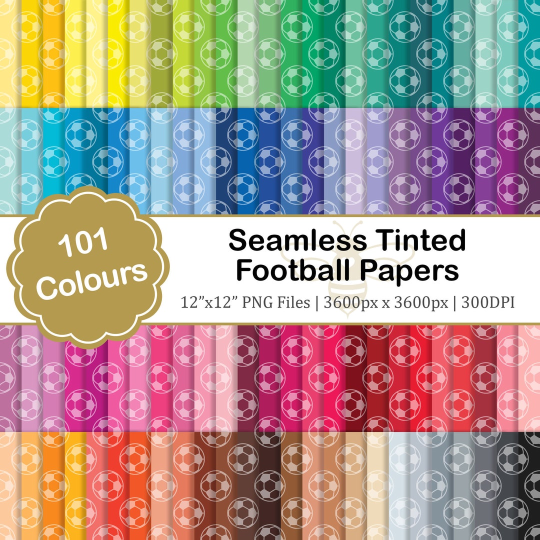 101 Football Soccer Ball Sports Tinted Digital Paper Pack, Instant ...