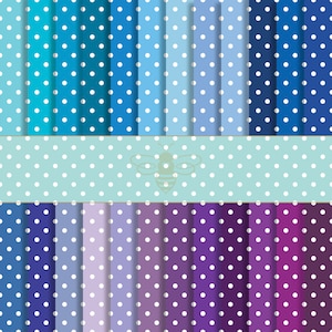 101 Polka Dot White Digital Paper Pack, Instant Downloads Seamless ...
