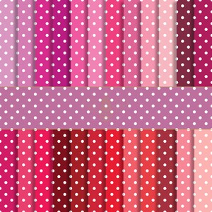 101 Polka Dot White Digital Paper Pack, Instant Downloads Seamless ...