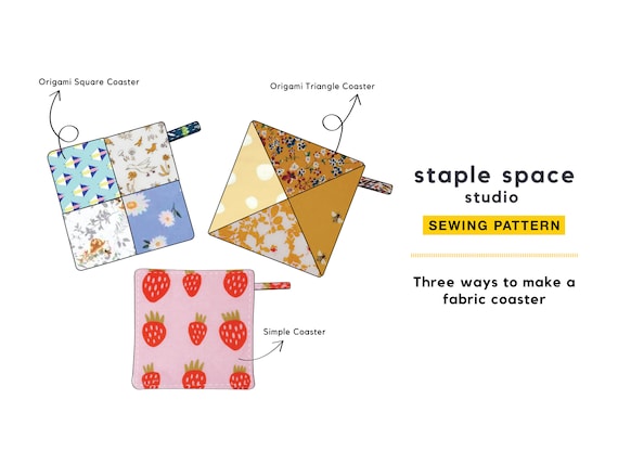 3 Fabric Coasters 3-in-1 Digital PDF Sewing Pattern Pack - Etsy