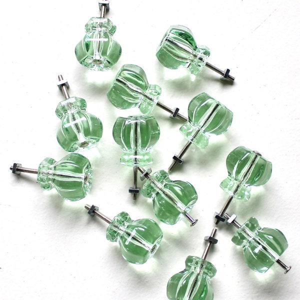 Depression Glass Cabinet Knobs - Etsy