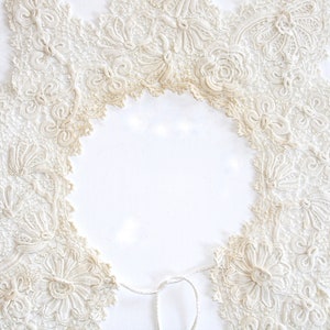 Edwardian Handmade Irish Clones Lace Collar Antique 1900s White Cotton ...