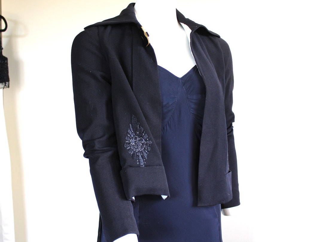 Victorian Embroidered Wool Tailcoat Jacket Late 1800s Early 1900s ...