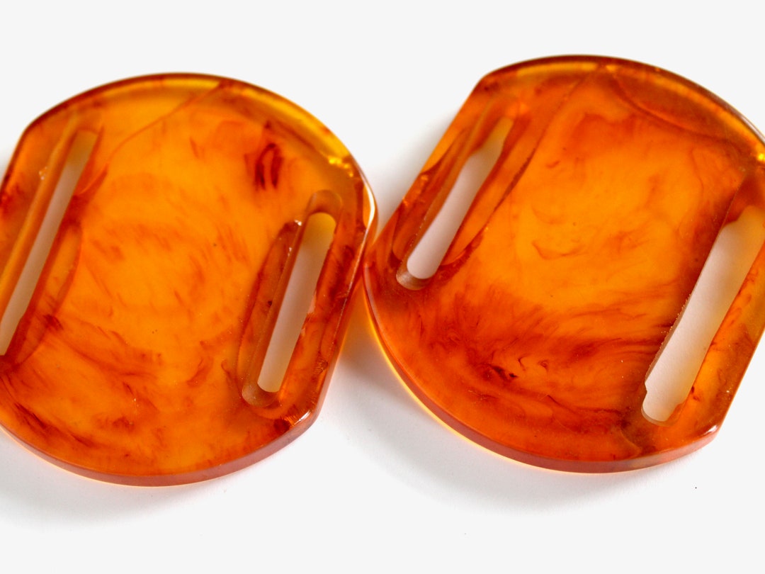 1930s Butterscotch Bakelite Sash Buckles - Tested - Etsy