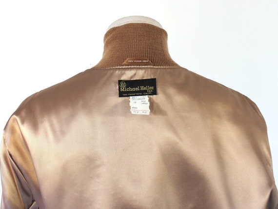 1980s KMEL 106 FM Gold Satin Embroidered Bomber Jacke… - Gem