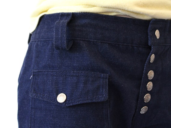 1960s Hip Hugger Denim Shorts by Bobbie Brooks - Vint… - Gem