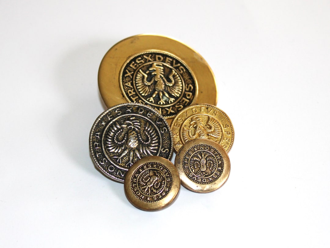 Antique Hessian Soldier Buttons: "es Devs Spes Nostra" Collection - Etsy