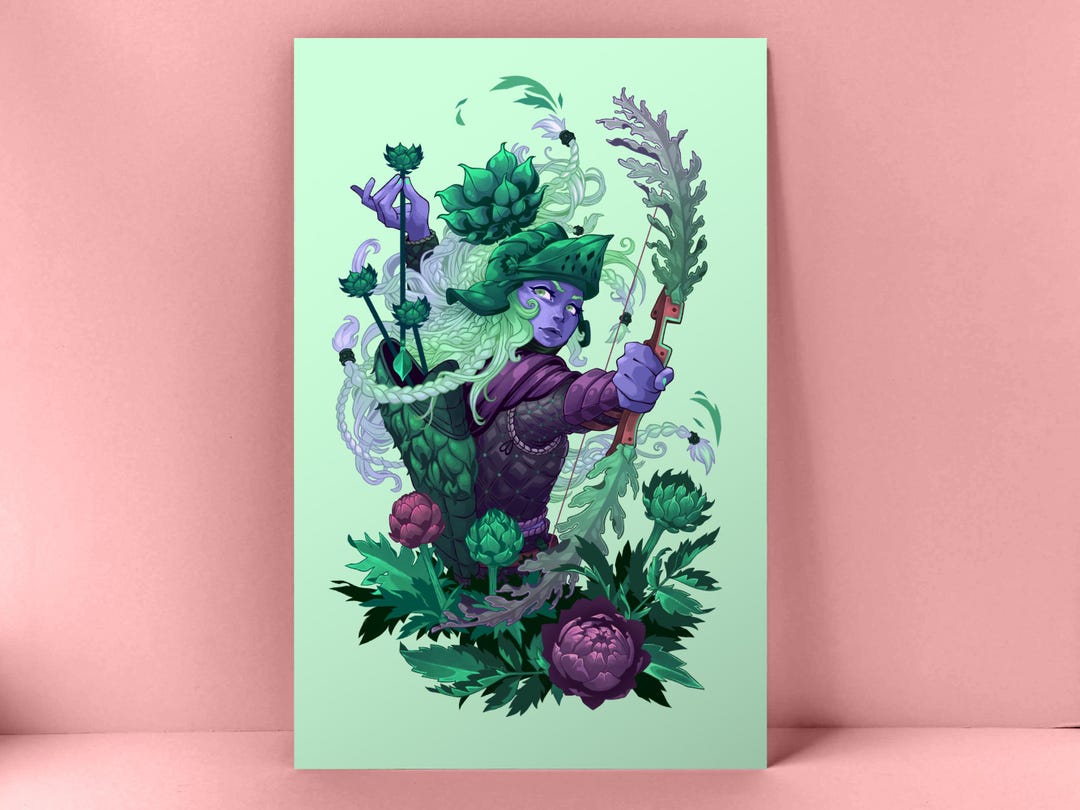 Archer Art Print Girly Wall Art Cottagecore Decor Elf Wallart Archery ...