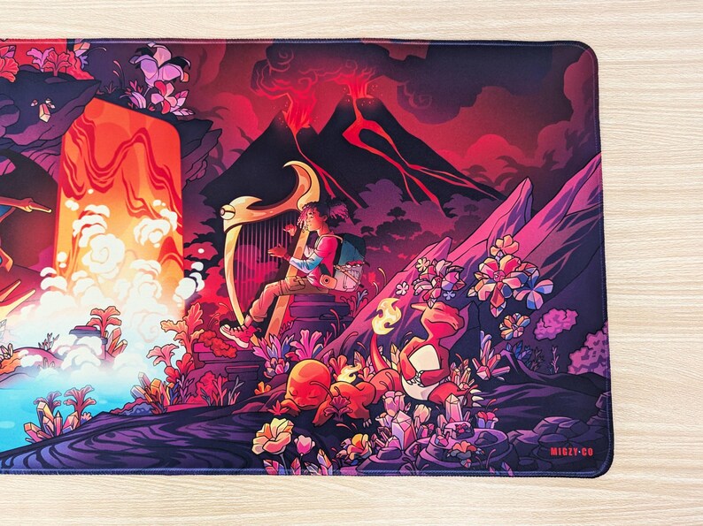 Cubicle Decor Fantasy Artwork for Office Desk Mat for Gamer Gifts Anime ...