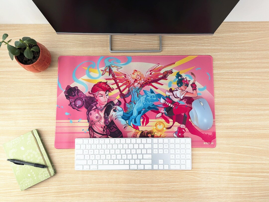 TCG Playmat for Gaming Desk Pad Pink Decor for Gaming Room Accessories ...