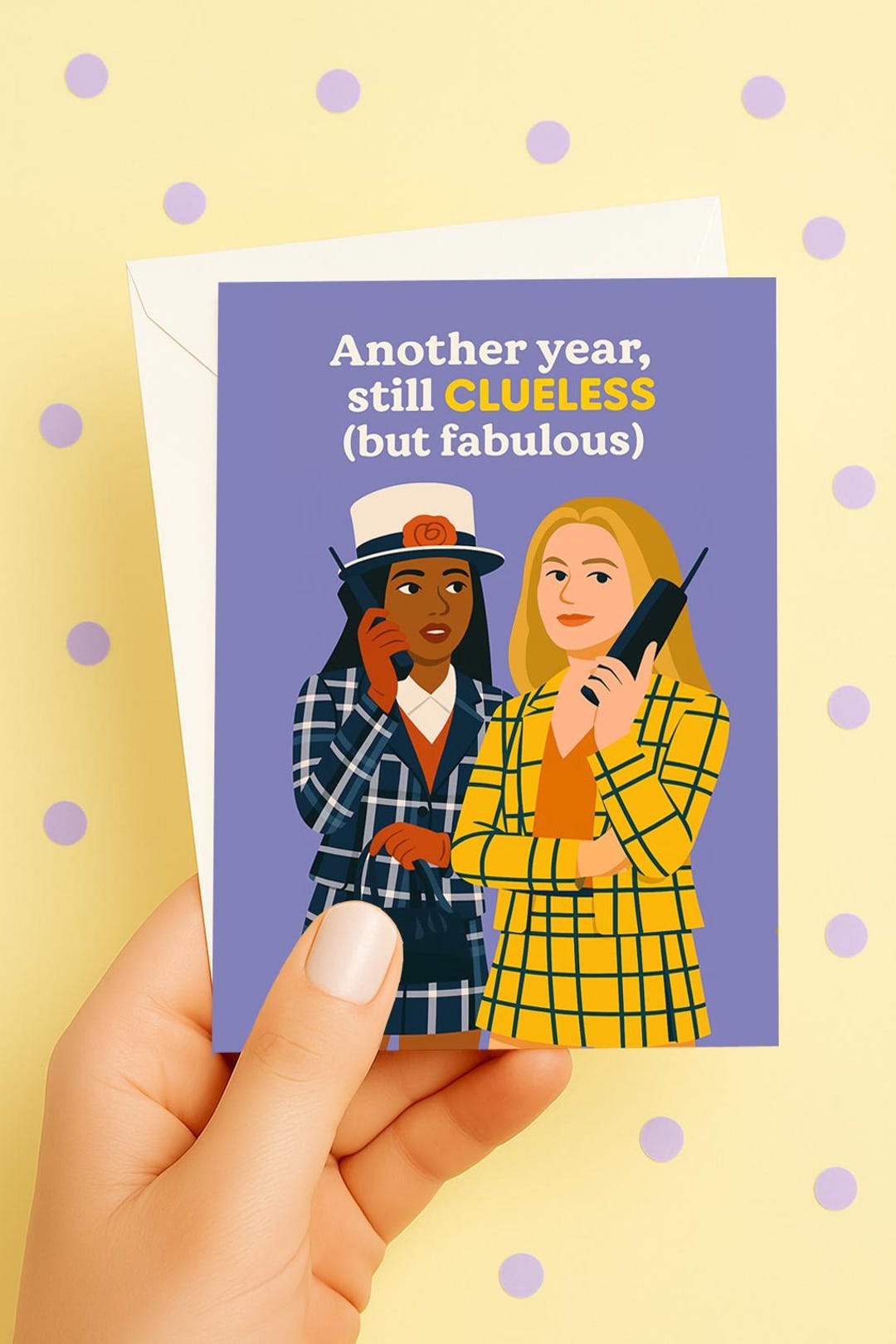 Clueless Cher 90s Printable Birthday Card –instant Download–retro ...