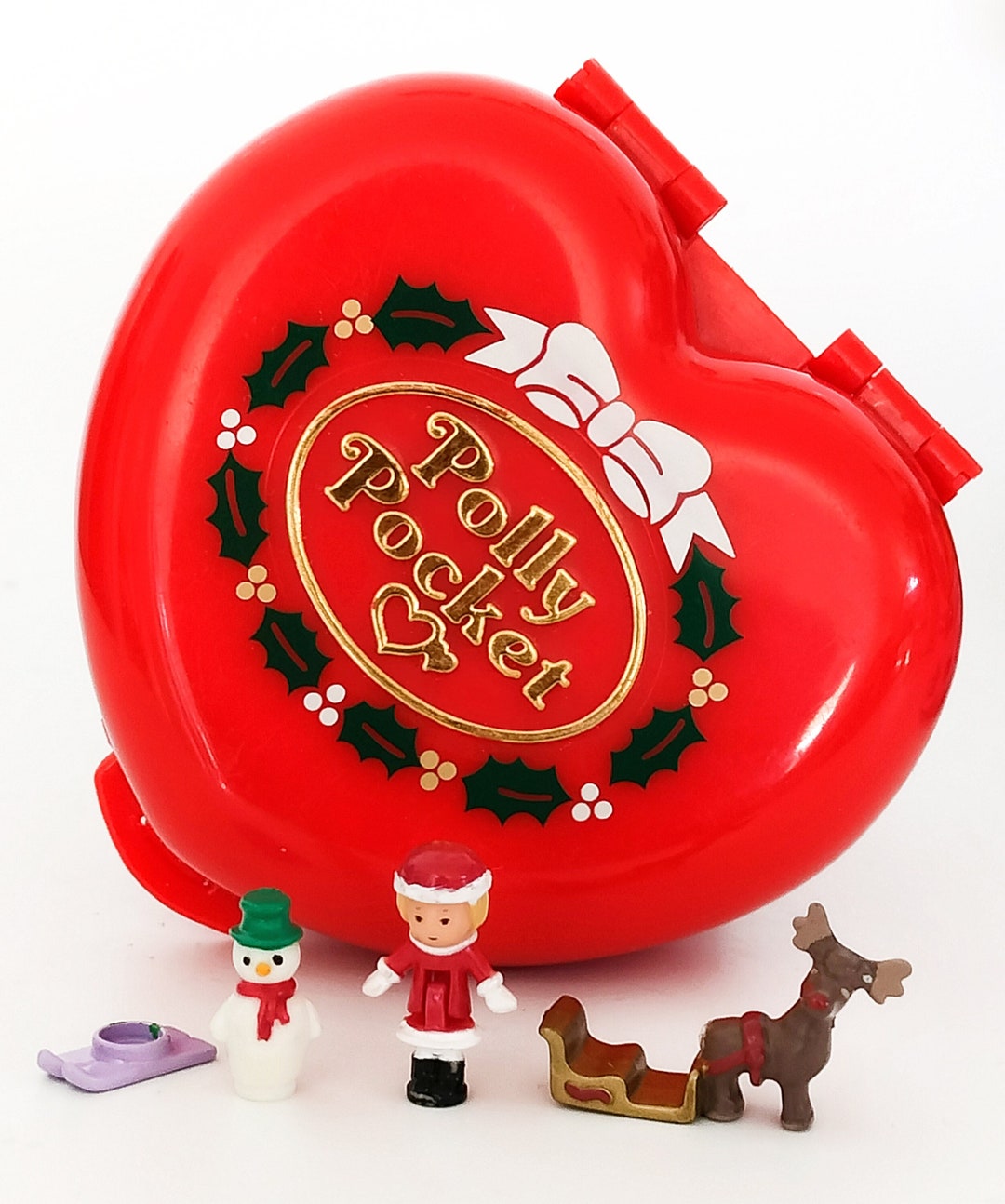 Vintage Polly Pocket, Polly Pocket Christmas Red Heart Polly's Musical ...