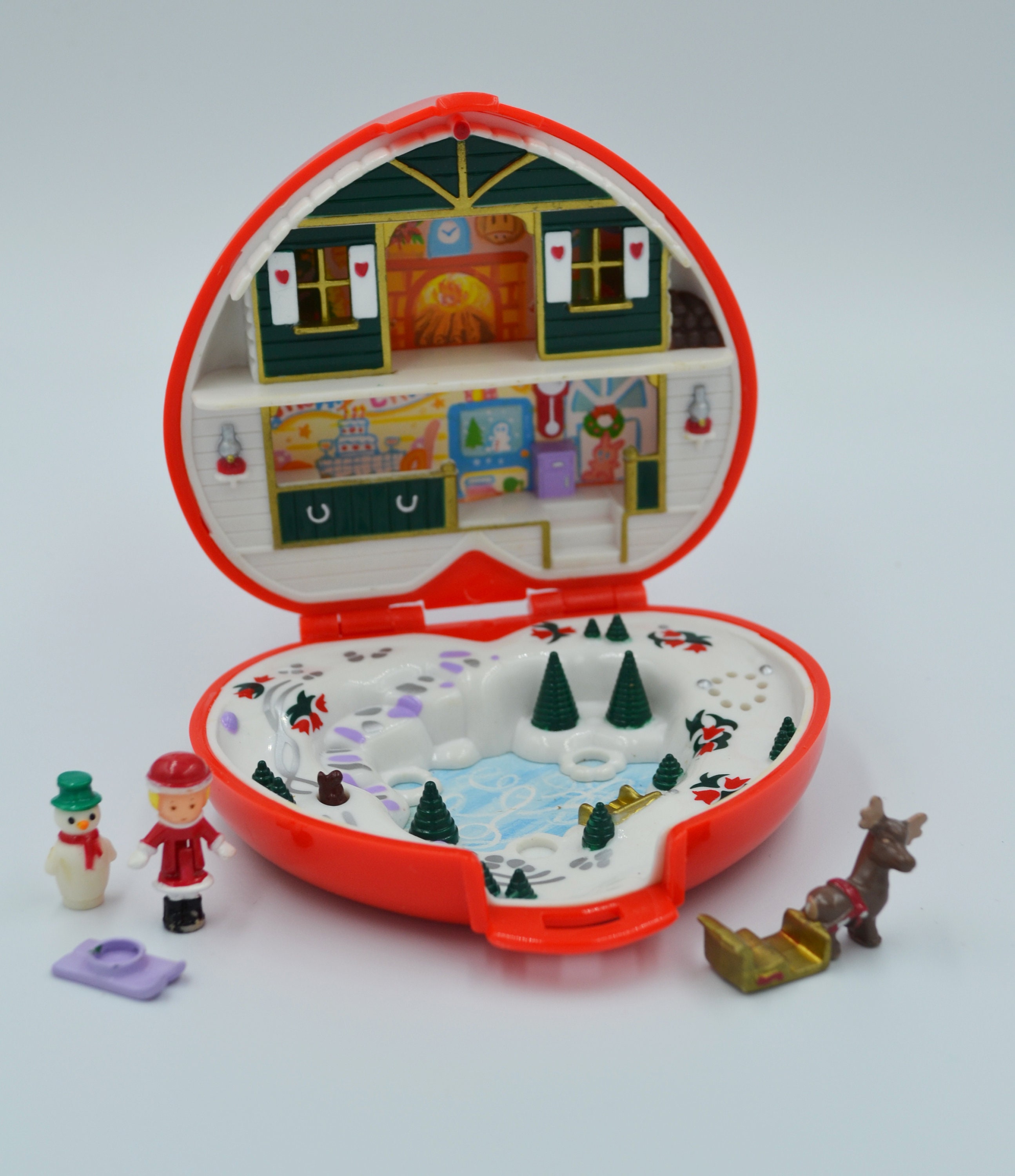 Vintage Polly Pocket Polly Pocket Christmas Red Heart - Etsy