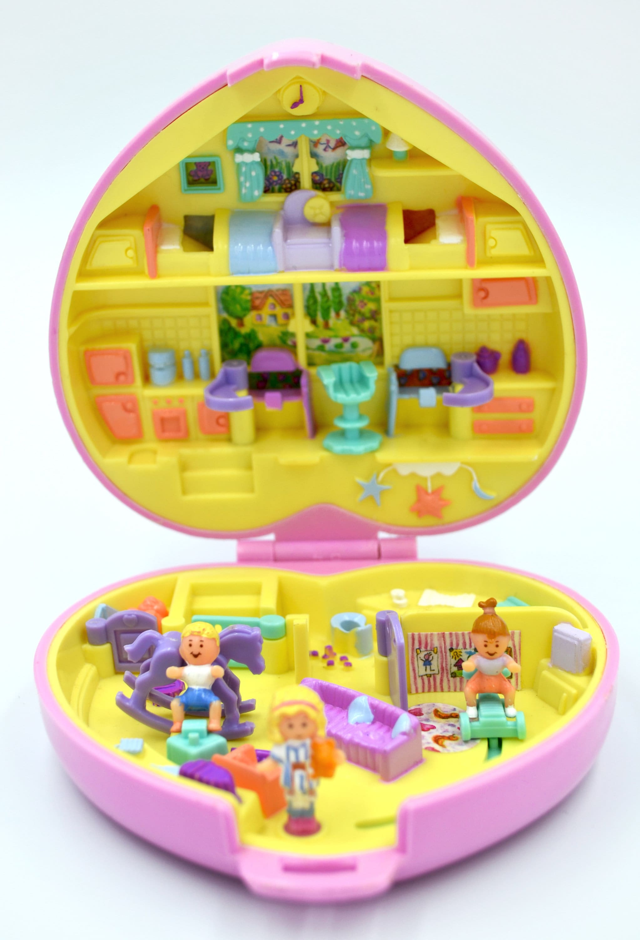 Vintage Polly Pocket, Polly Pocket Pink Heart Perfect Playroom 1994 ...