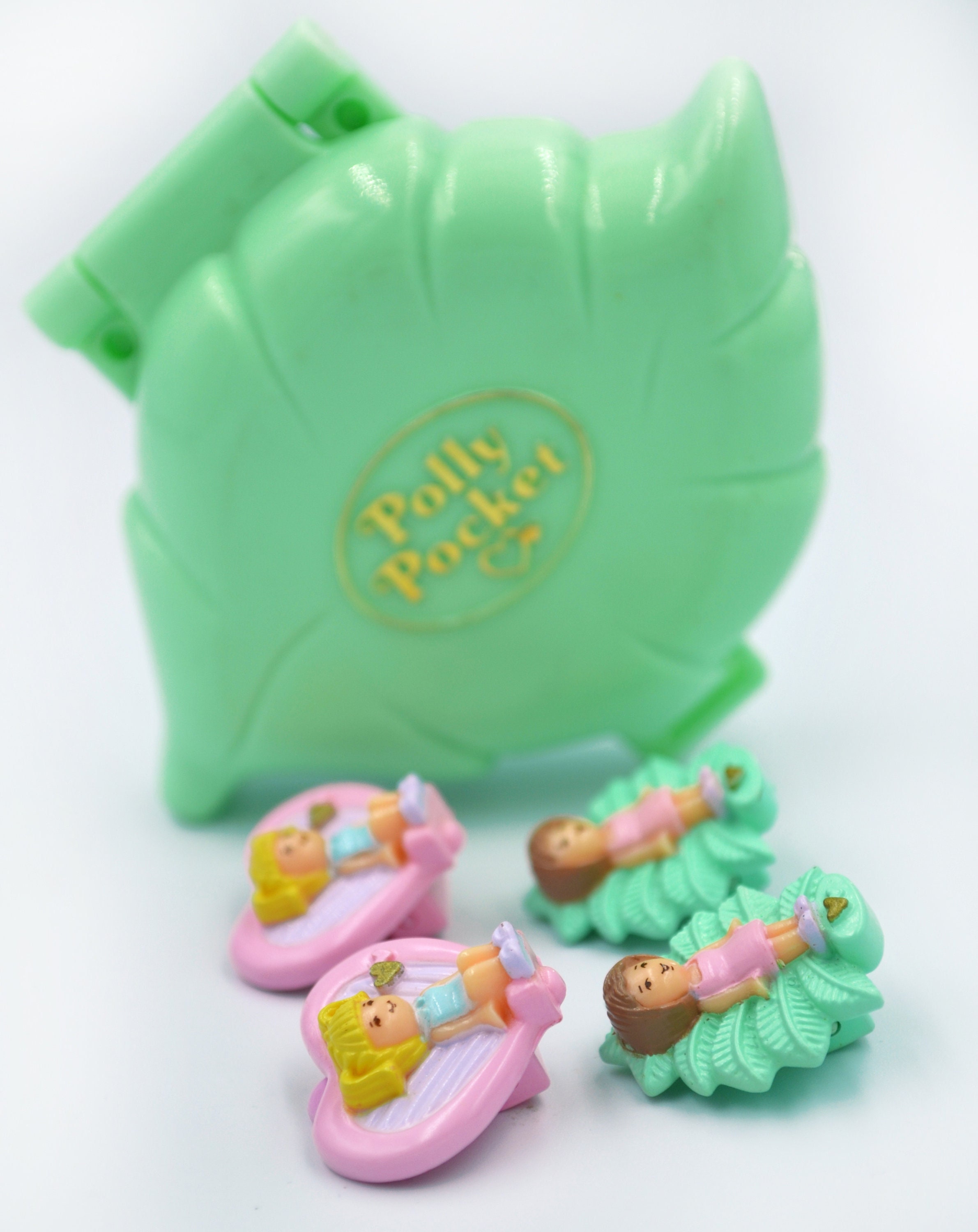 Rare-complete- Vintage Polly Pocket Jewels Box Leaf-polly Earrings ...